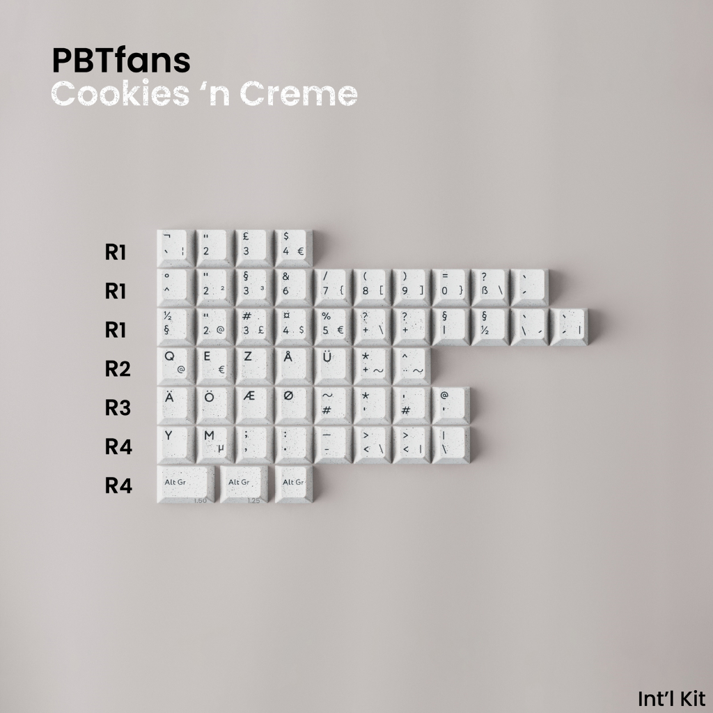 KBDfans Pbt Fans Cookies 'N Creme Keycaps Abs Cherry Profile Keycaps ...