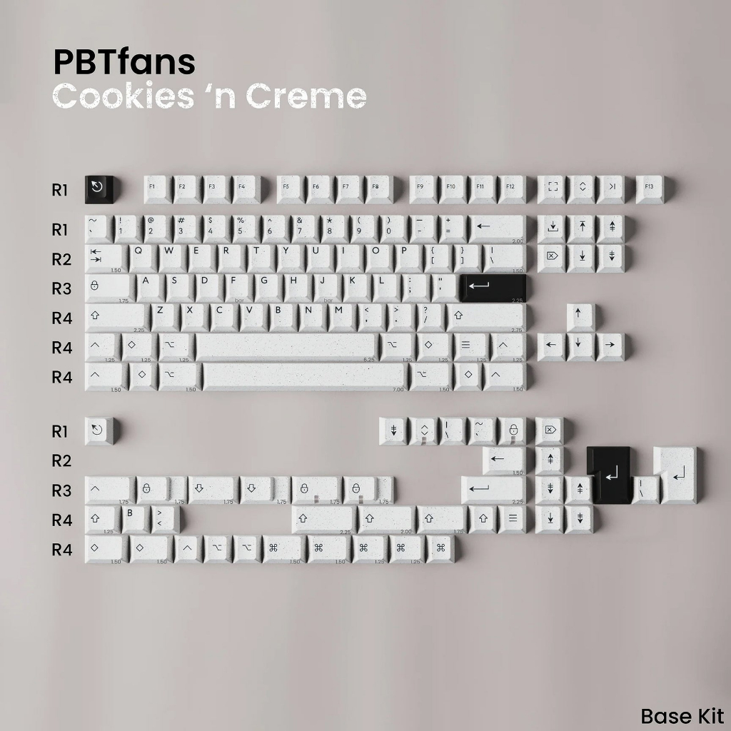 KBDfans Pbt Fans Cookies 'N Creme Keycaps Abs Cherry Profile Keycaps ...