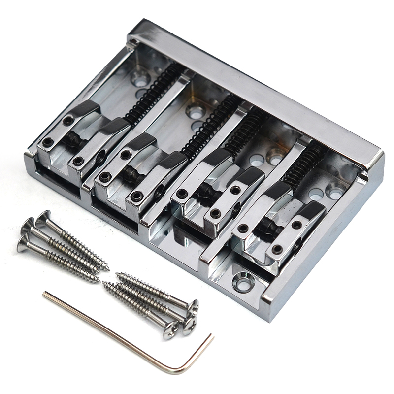 Vintage 4 String Bass Bridge 84x55MM Body or Bottom Through Bass Fixed ...