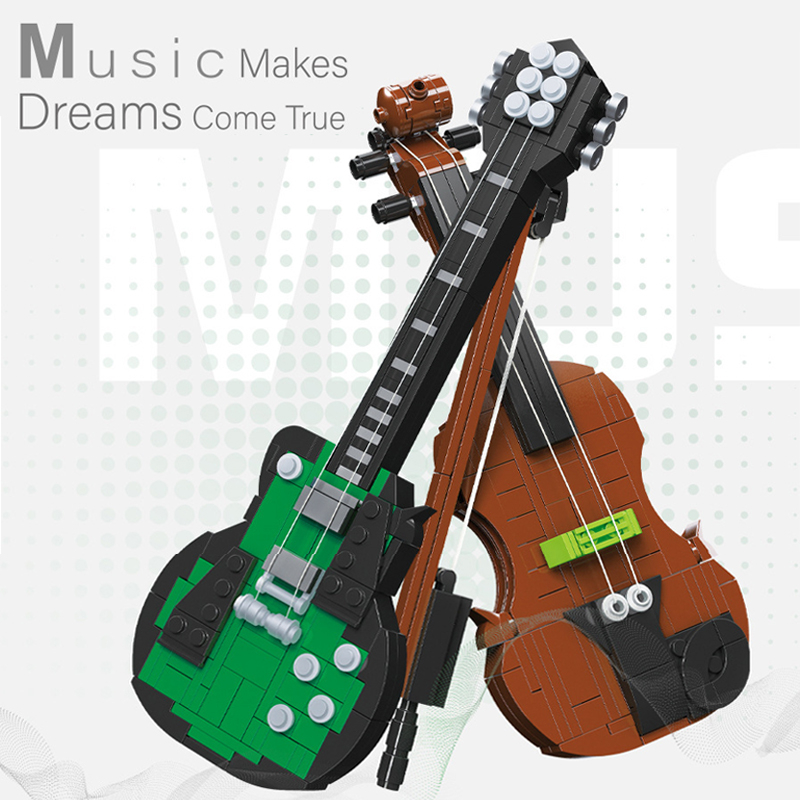 Building Blocks Kits Violin and guitar, Cultivate your musical ...