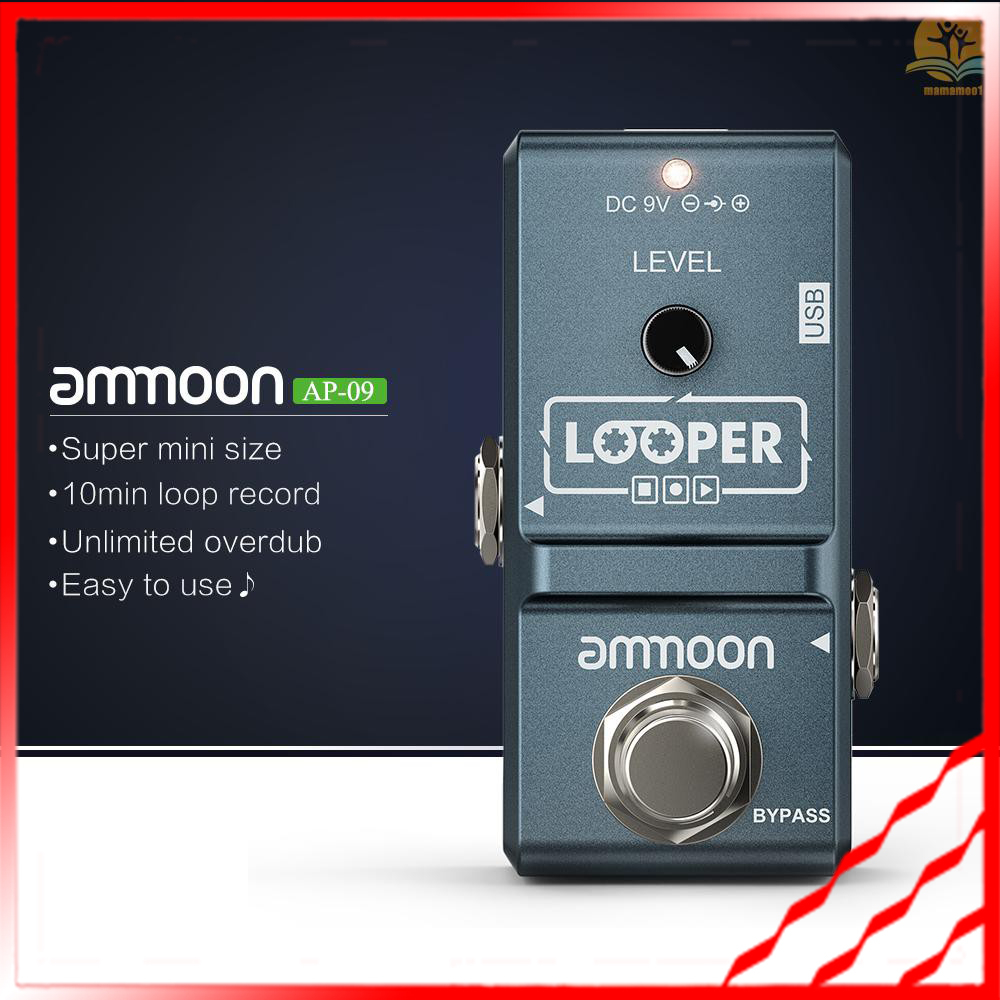 ammoon AP-09 Nano Series Loop Electric Guitar Effect Pedal Looper True ...