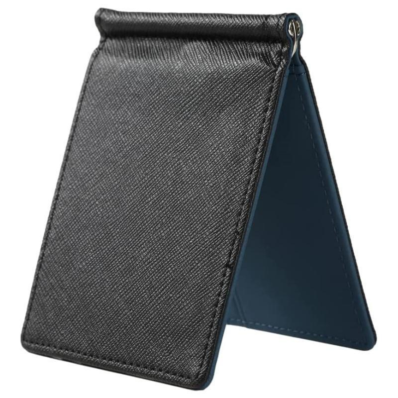 Real Leather Thin Money Clipper New Card Holder Clip Short Personalized ...