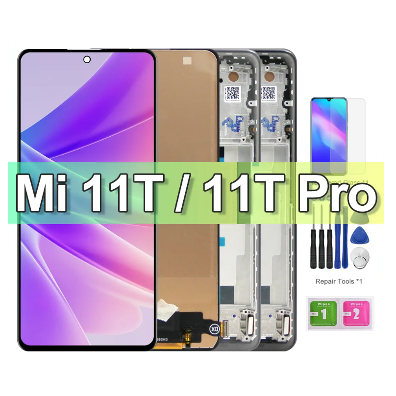 LCD with Frame For MI 11T 11T Pro LCD Display With Touch Screen ...