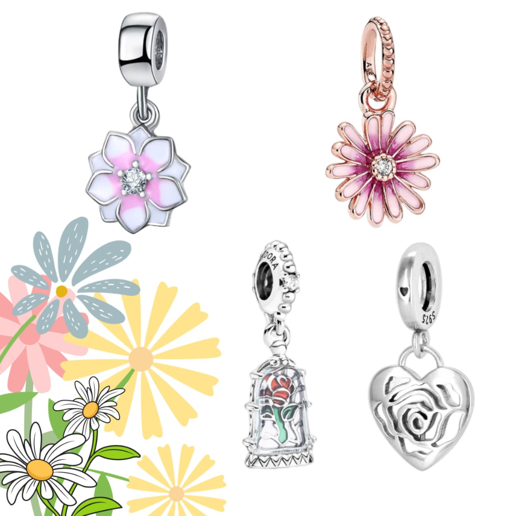 [24 Hours Delivery] Pandora Charm Beautiful Daisy Beaded Suitable for ...