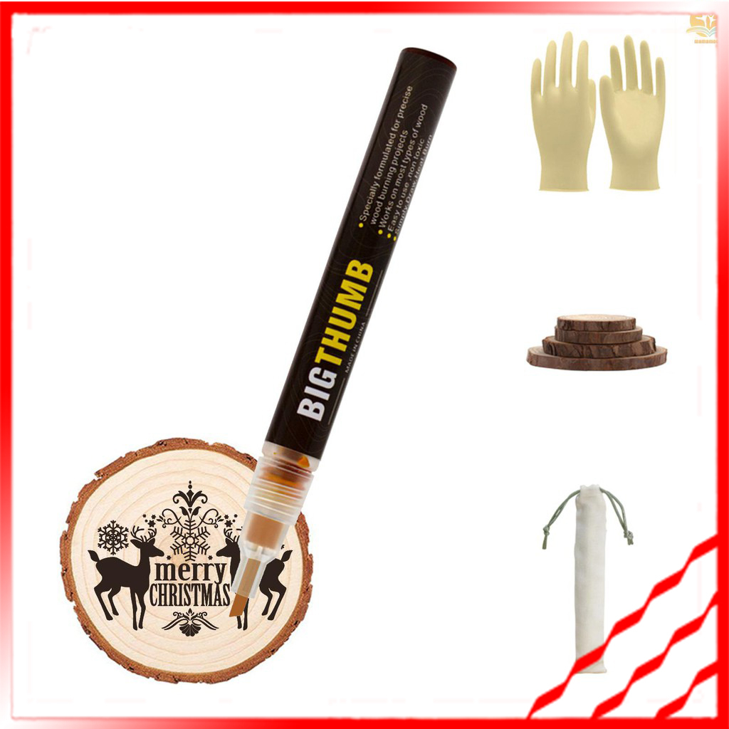 Pyrography Marker Chemical Wood Burning Scorch Marker Pen with White ...