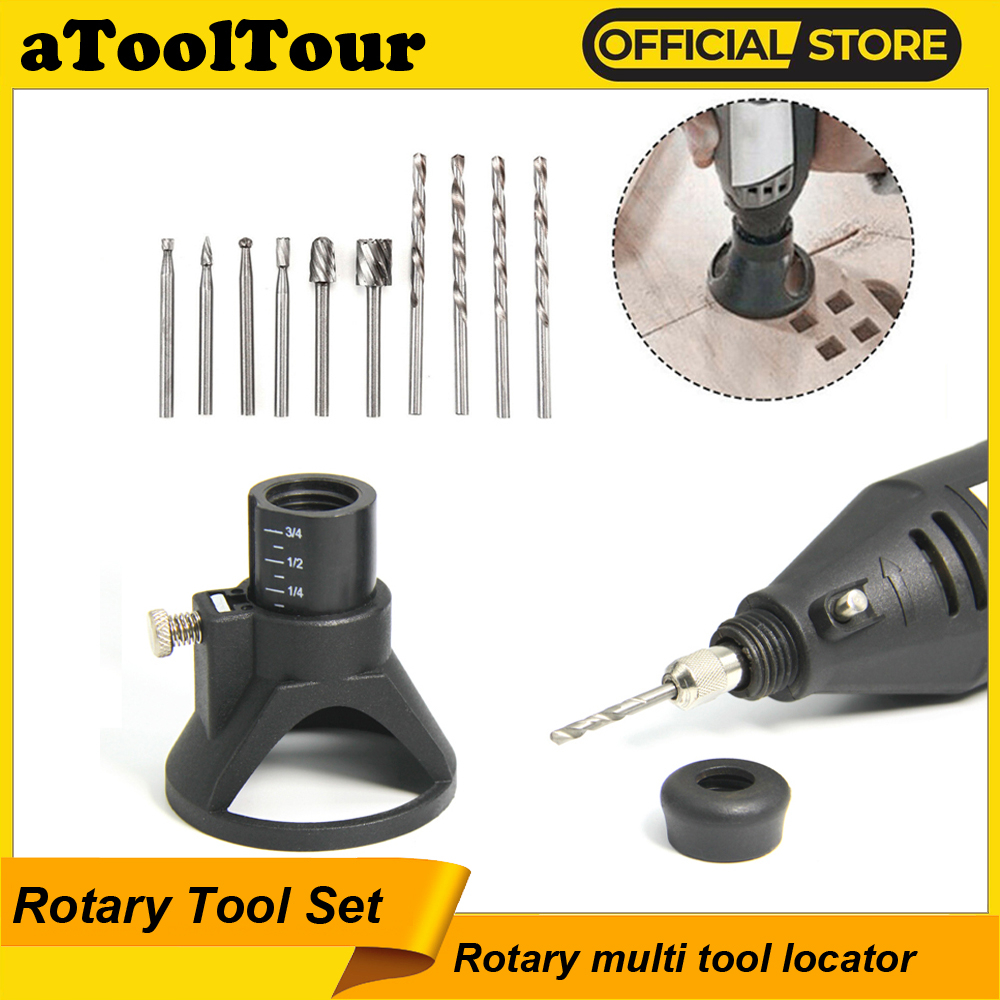 Rotary Router Milling Cutter Guide Attachment Twist Drill Bit Wood ...