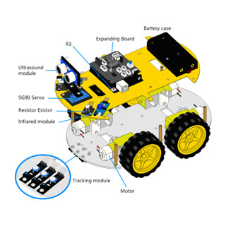 LAFVIN Arduino Smart Robot Car Kit For Uno R3 With Tutorial, Support Cod | Shopee Philippines