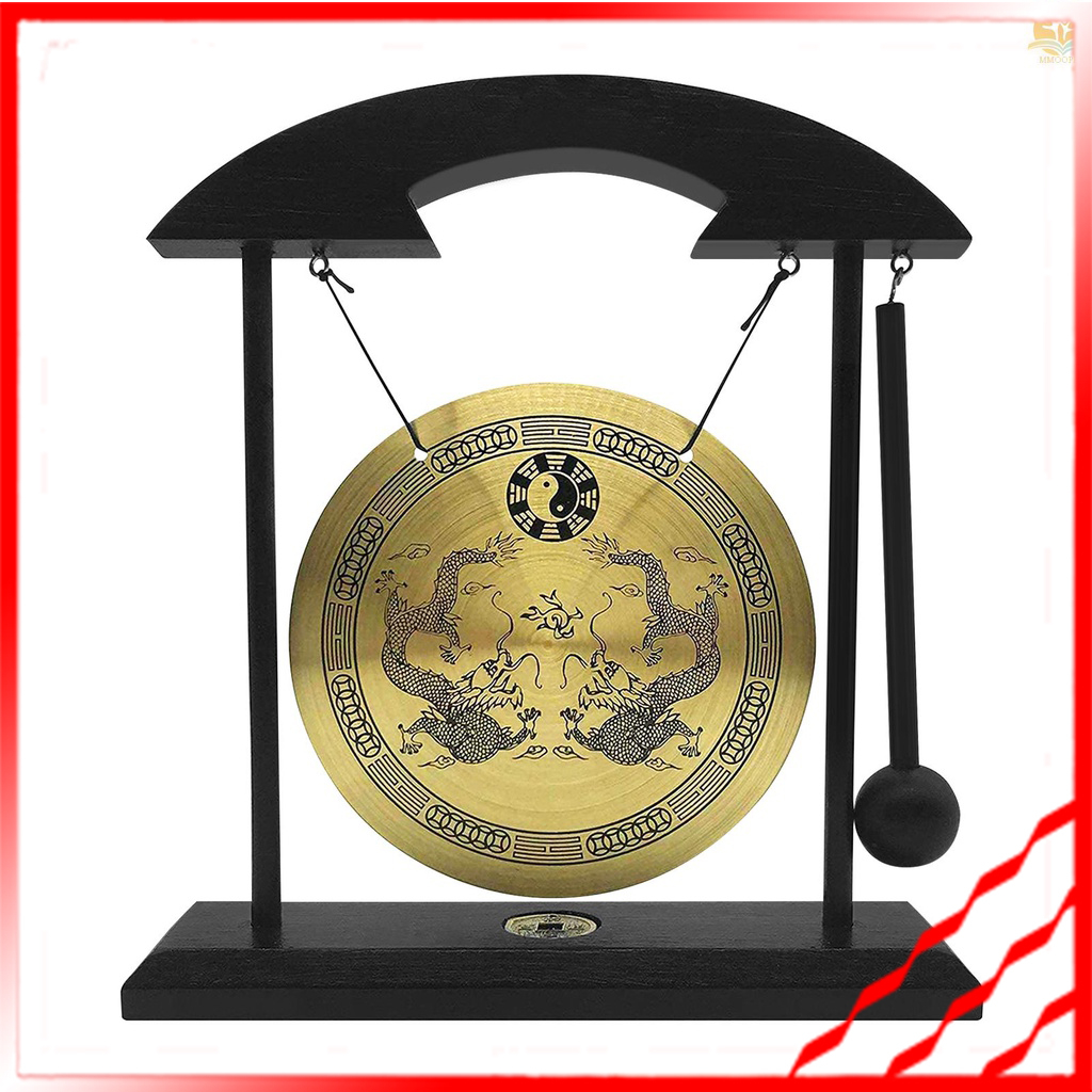 Mini Desktop Gong Table Wind Chime Percussion Instruments with Mallet ...