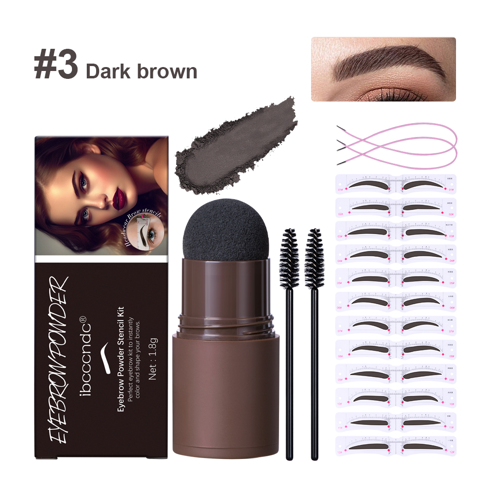 IBCCCNDC New Eyebrow Stamp Stencil Kit One Step Shaping - Brow Powder ...