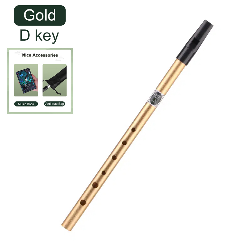 Irish Whistle Flute C/D Key Ireland Flute Aluminum Alloy Whistle 6 Hole ...