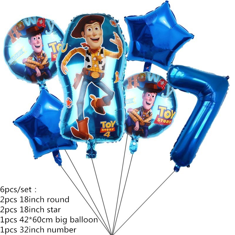 Toy Story foil balloons Buzz Lightyear Woody birthday party decorations ...