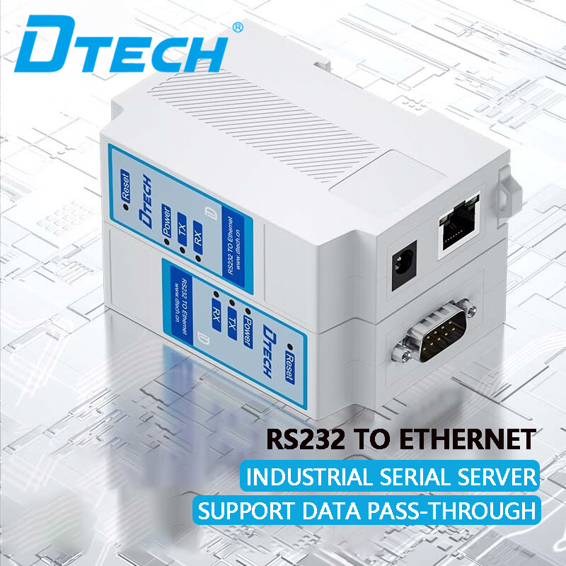 Dtech RS232 to TCP/IP Single Serial Port Server Ethernet Industrial Grade Module Rail Type ...