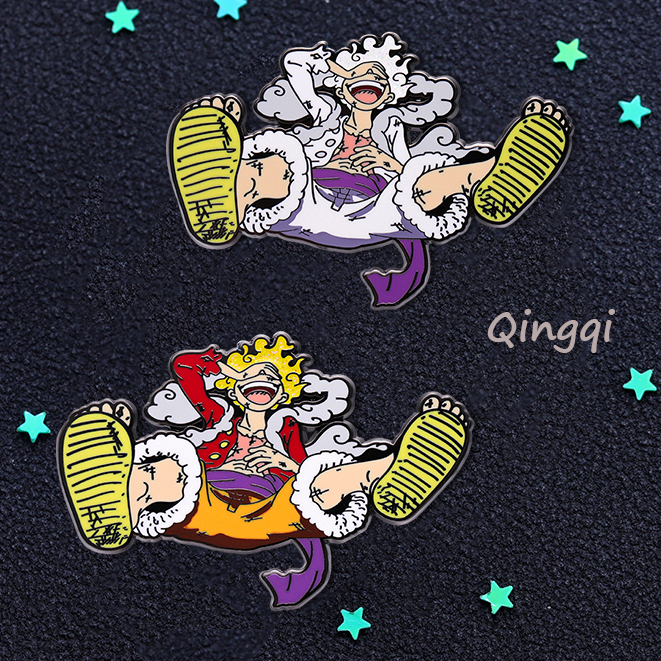 Japanese Anime One Piece Hard Enamel Pin Cartoon Luffy Brooch Badges ...