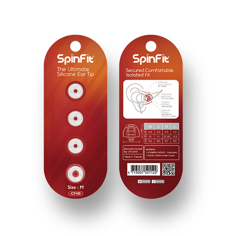 SpinFit CP100 Silicone Eartip Patented Eartips (1pair) | Shopee Philippines