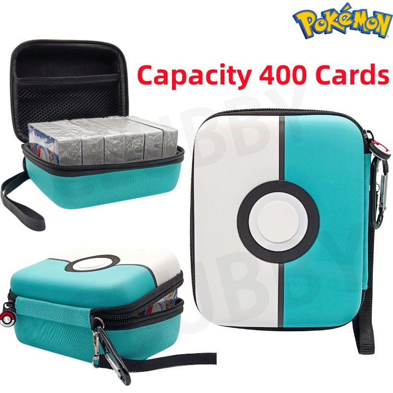 hold 400 pokemon cards storage bag pikachu album case mega organizer ...