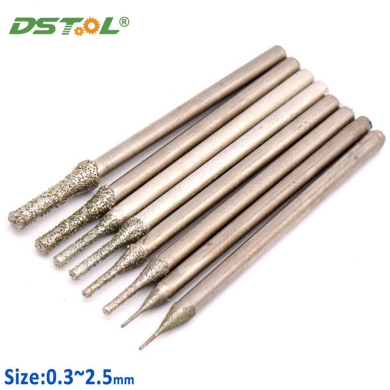 Diamond Drilling Needle Grinding Head Burrs Bit Engraving For Dremel ...