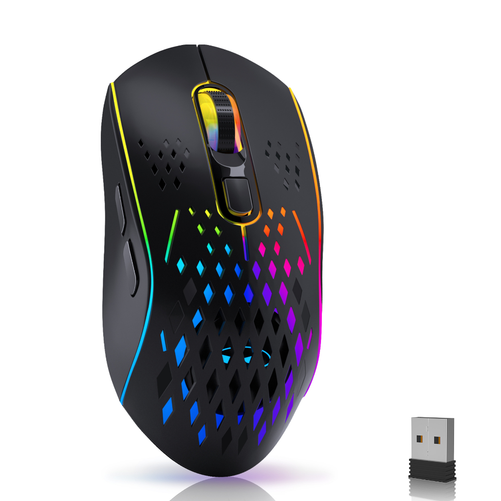 MageGee Wired / Wireless 2.4G Silent Gaming Mouse 6 Adjustable DPI Up ...