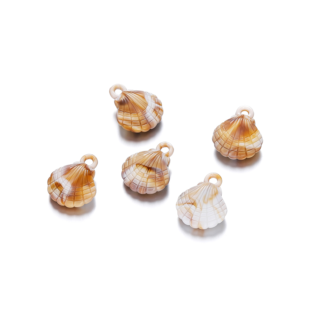 St.kunkka 10pcs/Bag Plastic Acrylic Shells Conch Starfish Shapes Beads ...