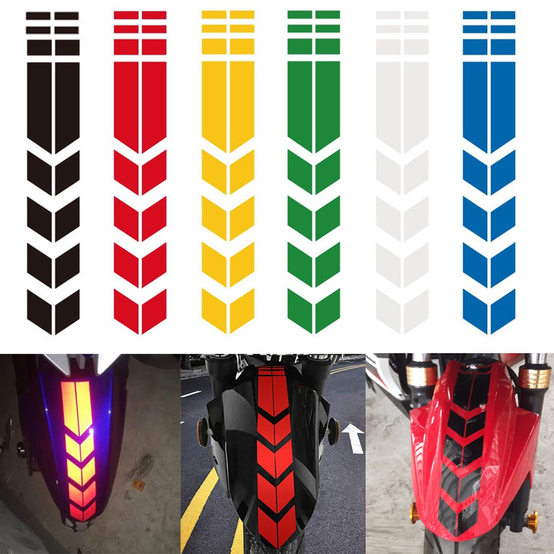 Motorcycle Reflective Stickers Bicycle Fender Sticker Car Bumper Safety ...