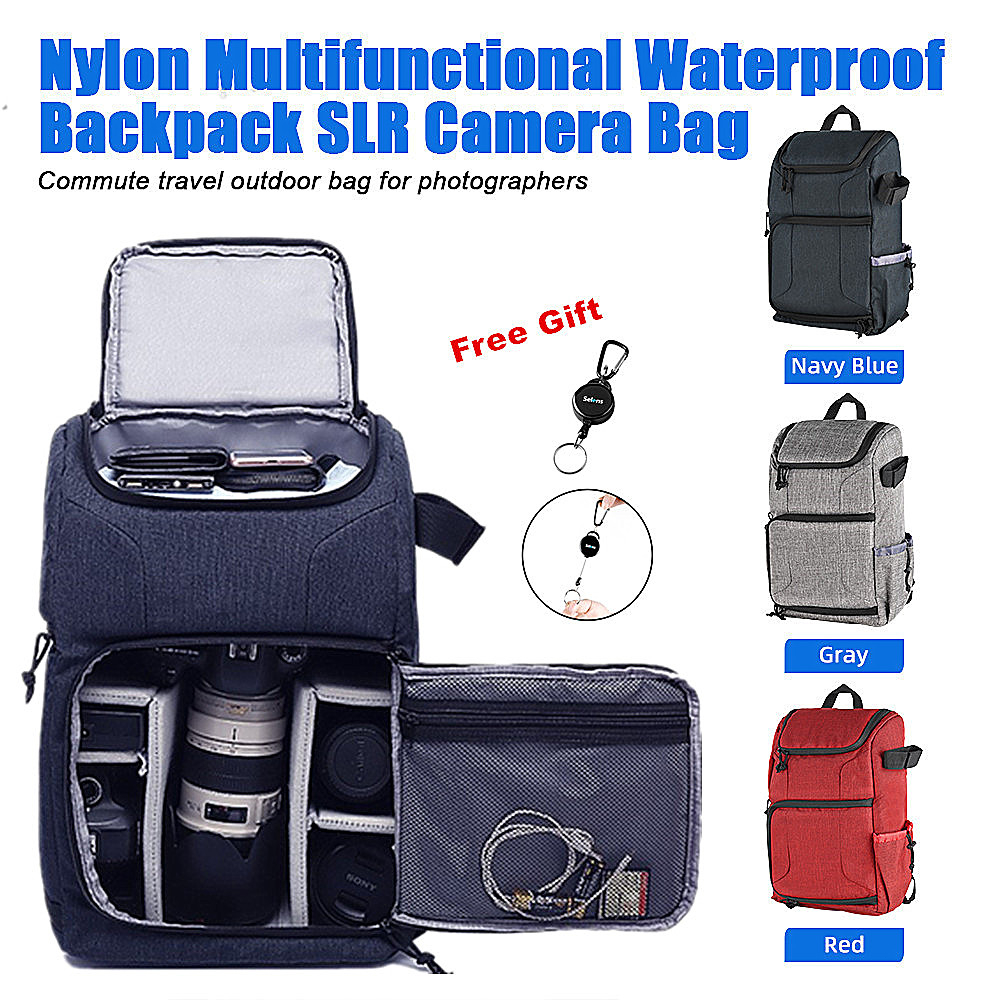 Camera Bag Multi-functional Waterproof Large Capacity Backpack for DSLR ...