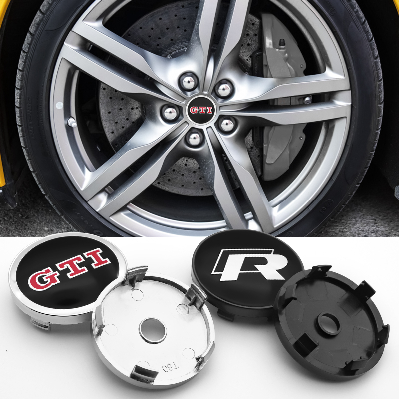 GTI R-Line 4pcs 60mm Car Modification Hub Cap Center Cap Hub Cap For ...