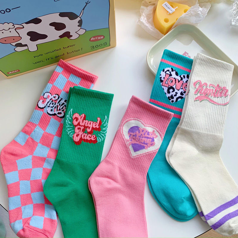korean socks sweet girl cute student socks Autumn and winter cotton ...