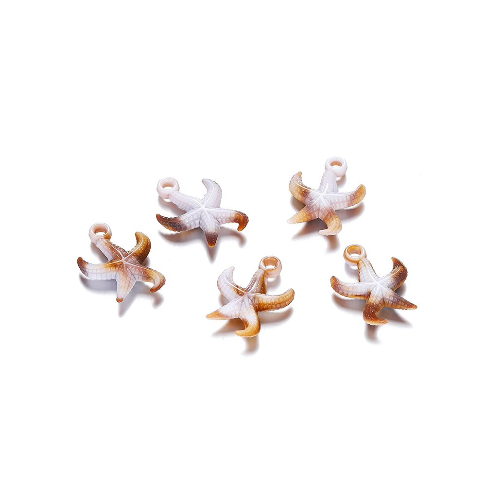 St.kunkka 10pcs/Bag Plastic Acrylic Shells Conch Starfish Shapes Beads ...