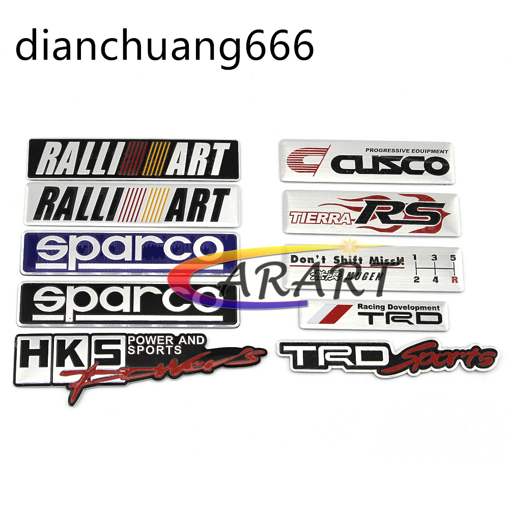 3D Metal Car Sticker Decals For Rallrt/HOnda/Mugen/TRD Emblem Badge ...