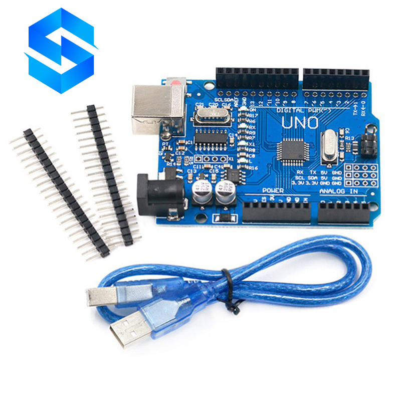 ATmega328P UNO R3 Development Board For Arduino UNO R3 with Straight Pin and USB Cable | Shopee ...