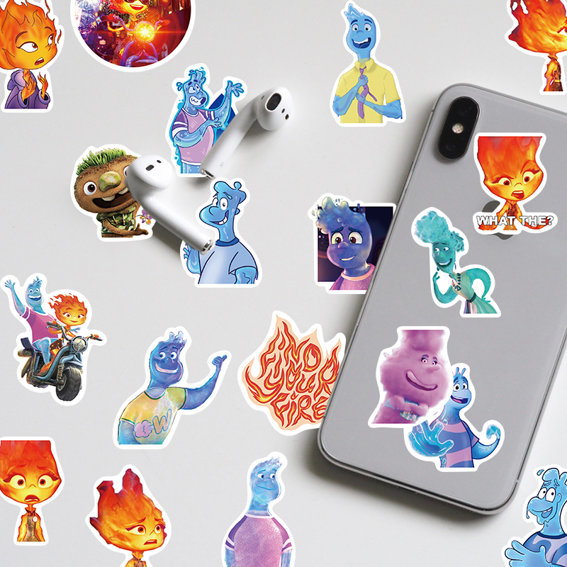 50pcs Stickers Elemental Anime Movies Graffiti Skateboard Waterproof ...