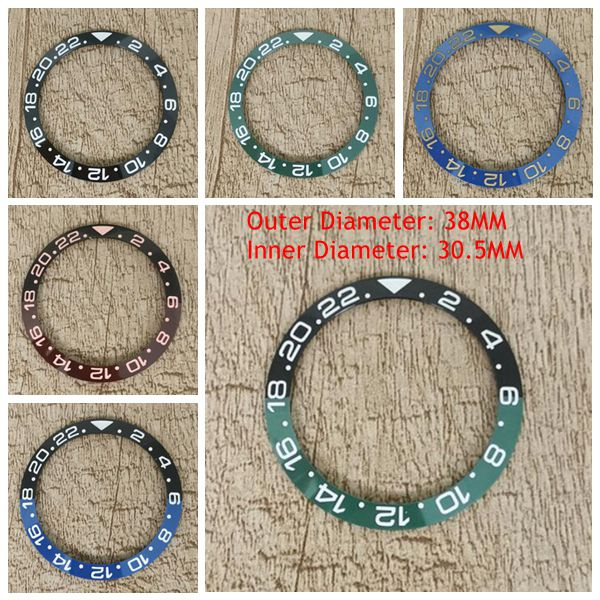 GMT Watch Bezel Dual-color Ceramic Bezel Outer Diameter 38MM Inner ...