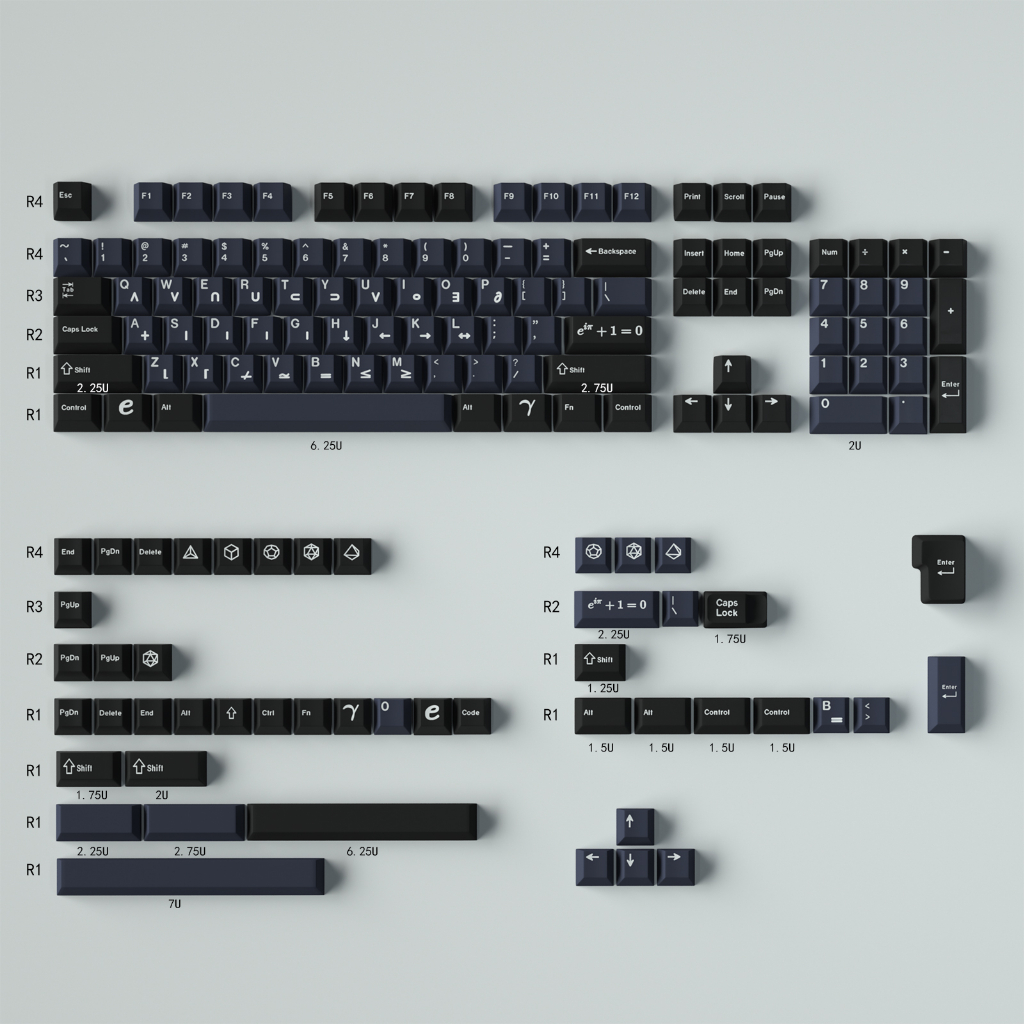 -LW- GMK Euler PBT Keycaps CHERRY Profile Mechanical Keyboard Currency ...