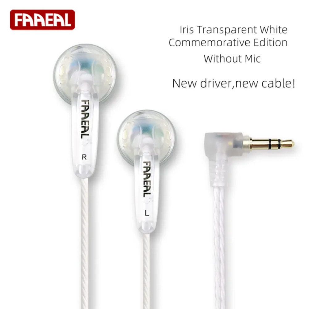 FAAEAL Iris HiFi Earphone 32 ohm Earbuds Transparent Shell Pop music ...