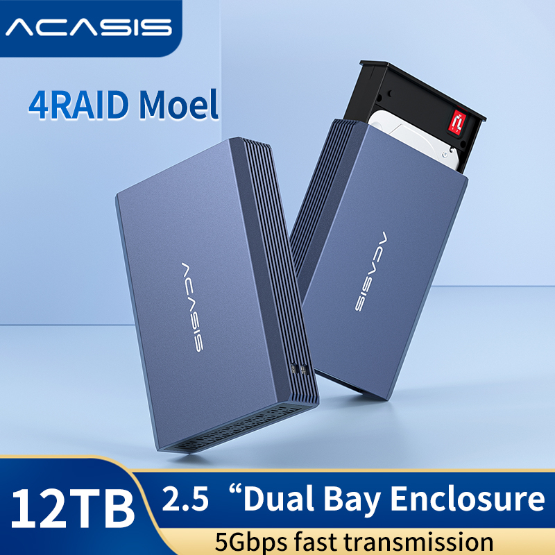 ACASIS usb 3.0 2.5 inch SATA HDD RAID enclosure Double HDD Enclosure ...