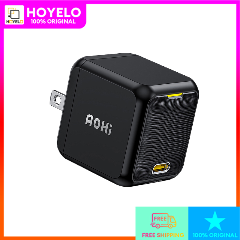 AOHI MAGCUBE 65W GAN+ PD FAST CHARGER SET WITH LED CABLE | Shopee Philippines