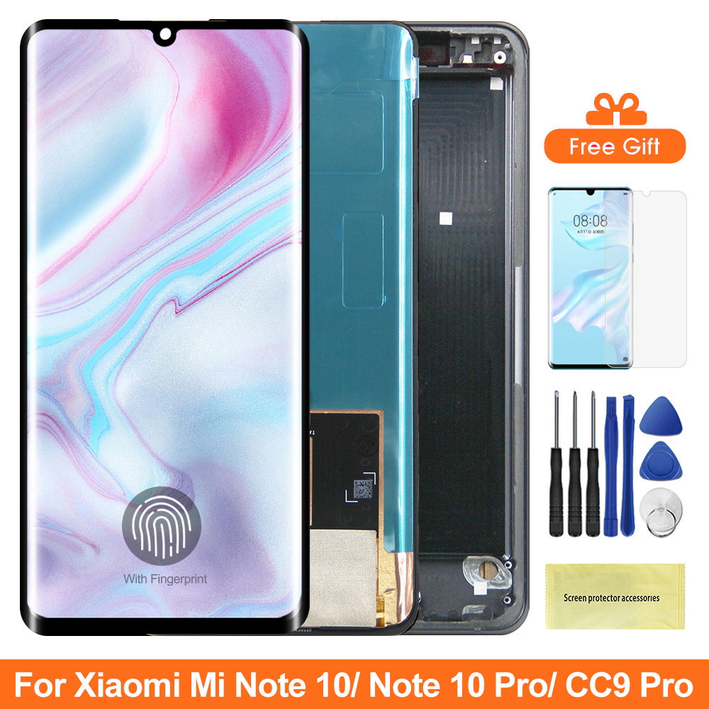 For Xiaomi Mi Note 10/ Note 10 Pro Lcd Display Touch Screen for Mi CC9 Pro Digitizer Assembly ...
