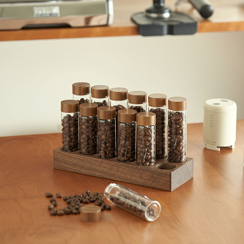 Light Luxury Retro Walnut Coffee Bean Display Stand Sub-Packing Test ...