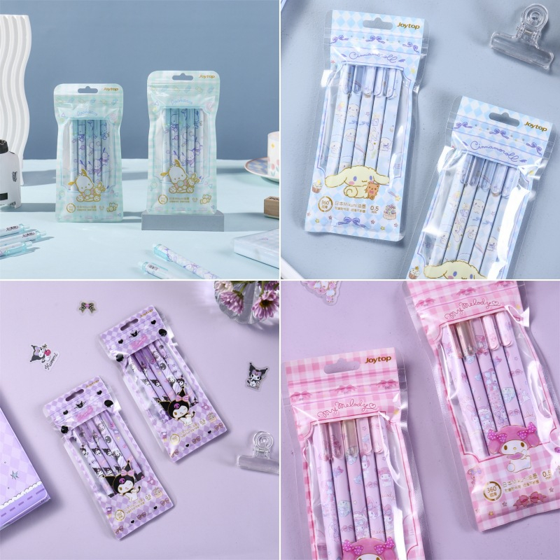 5Pcs Cute Sanrio member series Ballpoint pen Cinnamoroll My Melody ...