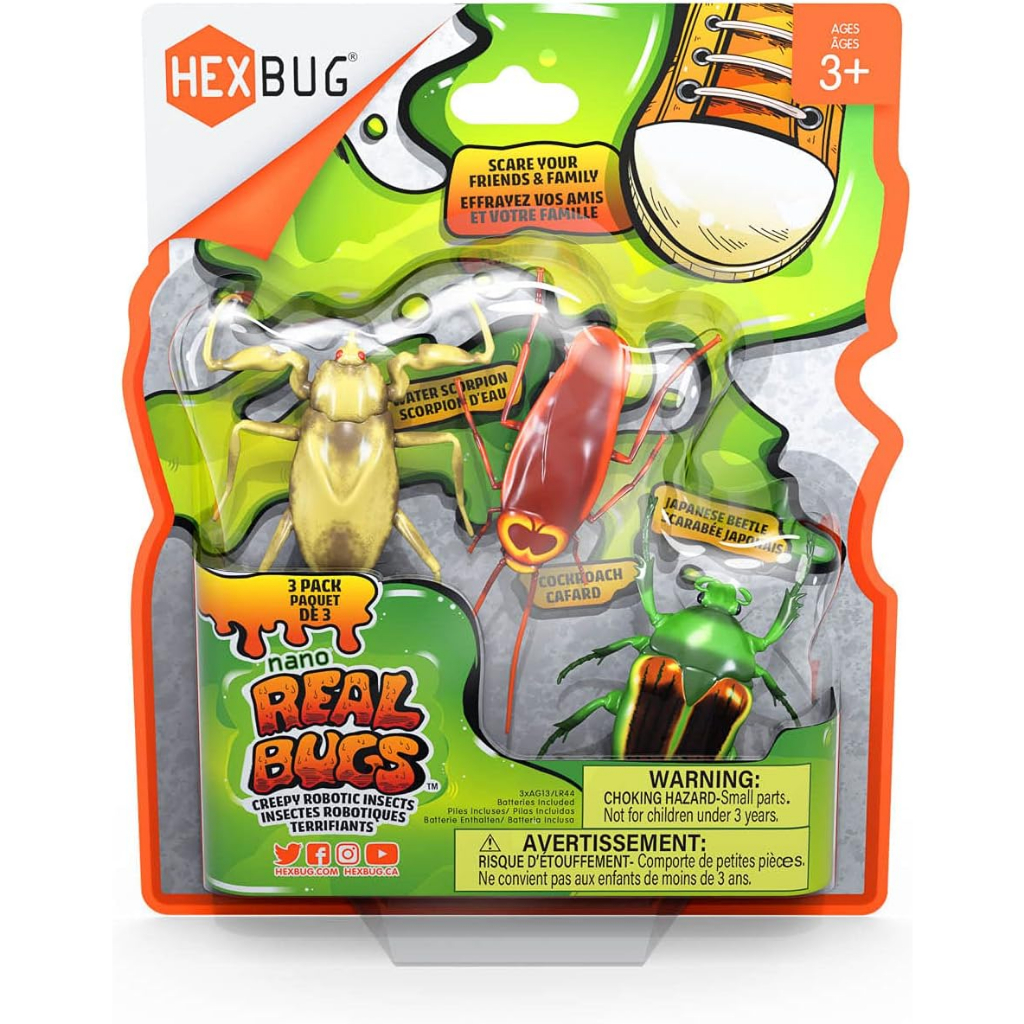 HEXBUG Real Bugs Nanos 3 Pack, Fake Insect Toy Figures, Vibration ...