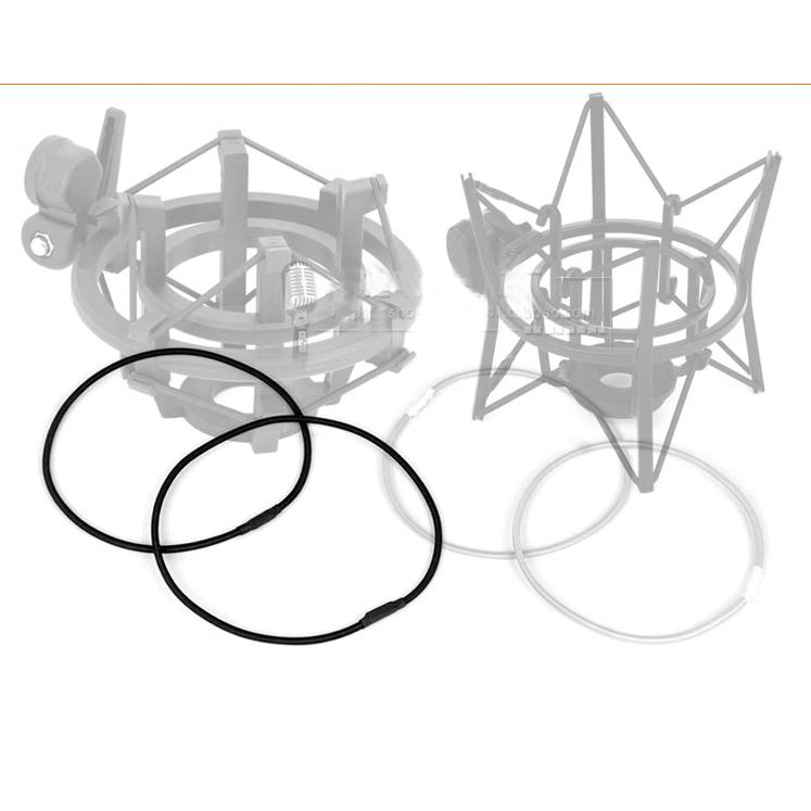 2pcs Rubber Band Elastic Recording Microphone Shock Mount Straps For ...