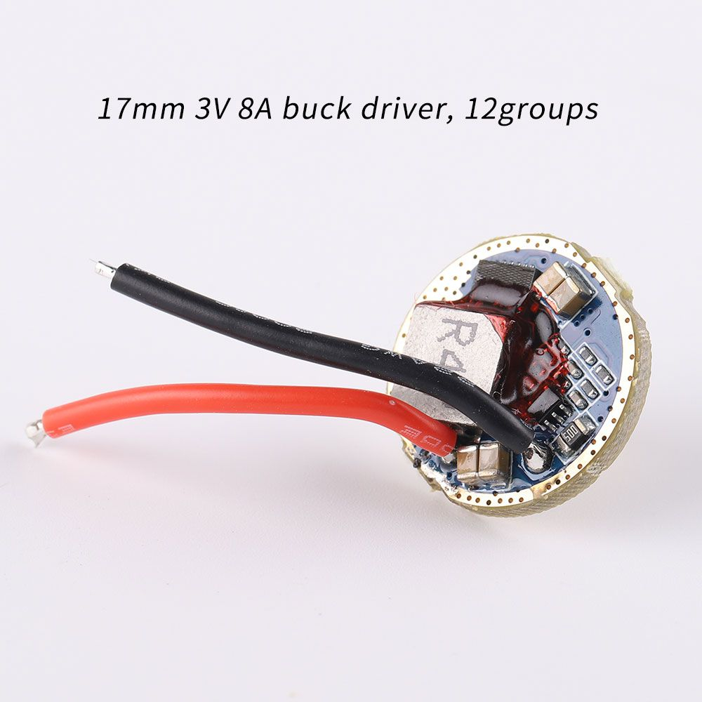 17mm 3V 8A buck Driver 12 groups for SFT40 KW CULPM1.TG LED Flashlight ...