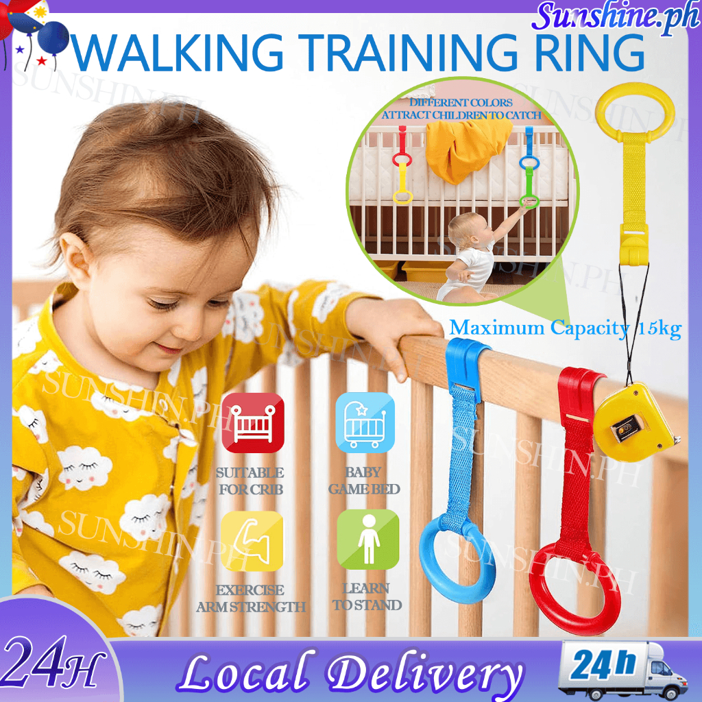 4/8/12pcs Baby Crib Pull Rings Walking Training Baby Stand up Ring ...