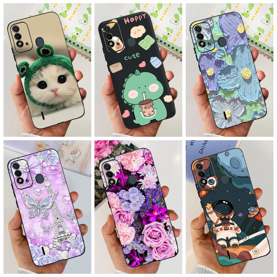 Itel P37 P37Pro Vision 2s Vision2 Plus Cute Dinosaur Cat Pattern Phone ...