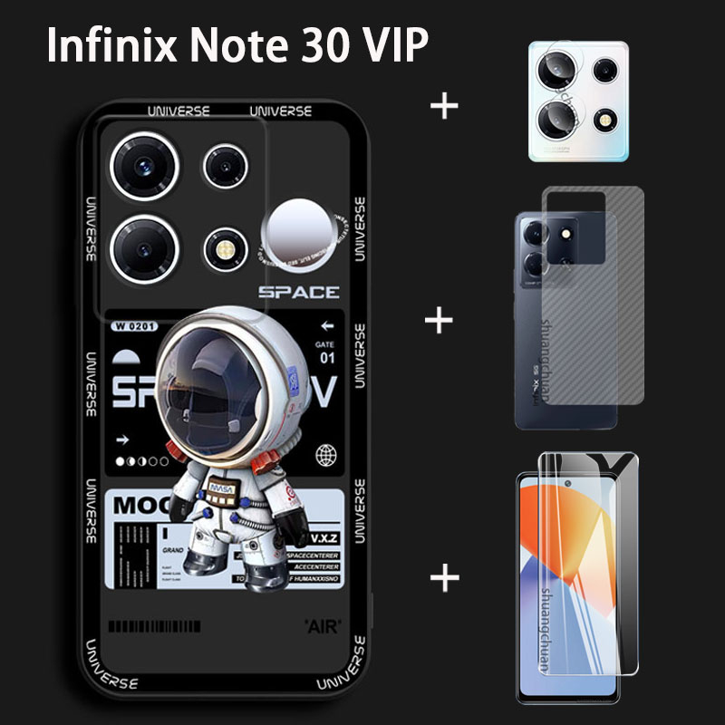 4in1 Infinix Note 30 VIP case tempered glass film +Camera lens film ...