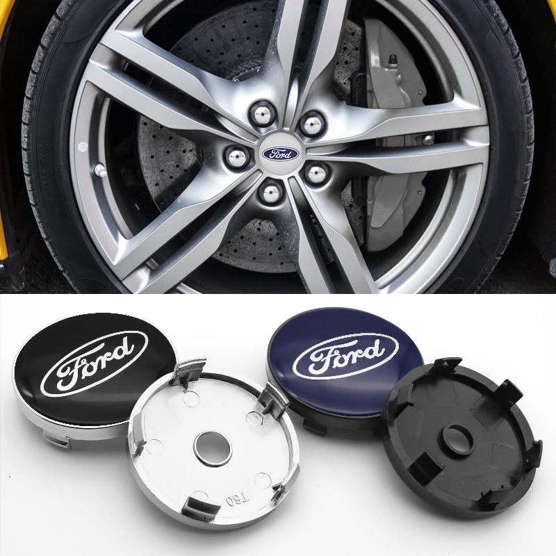 Ford 4pcs 60mm Car Rim Hub Center Cap Car Logo Cover for Ford MK Fiesta ...