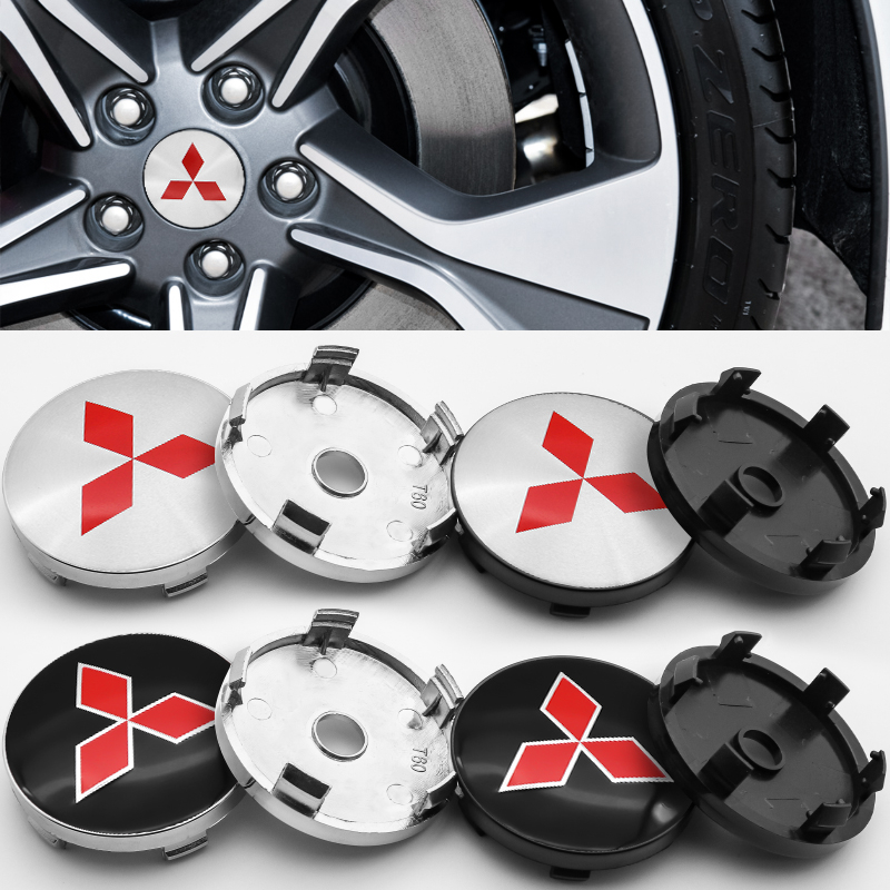 Mitsubishi 4pcs 60mm Car Hubcap Center Cap Rim Modification Parts For ...
