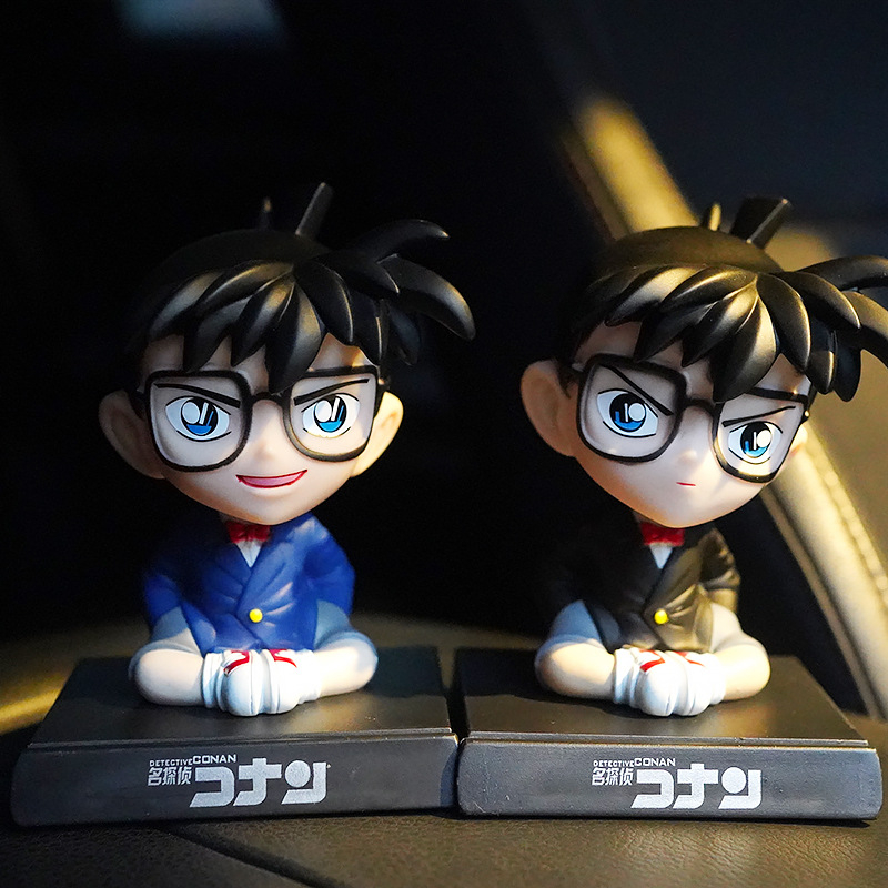 11cm Anime Detective Conan Edogawa Konan Shaking Head Doll PVC Action ...