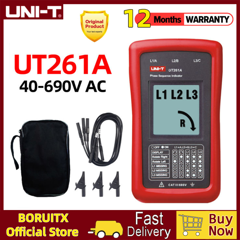 【Ready Stock】UNI-T UT261A phase sequence tester lack phase meter motor ...