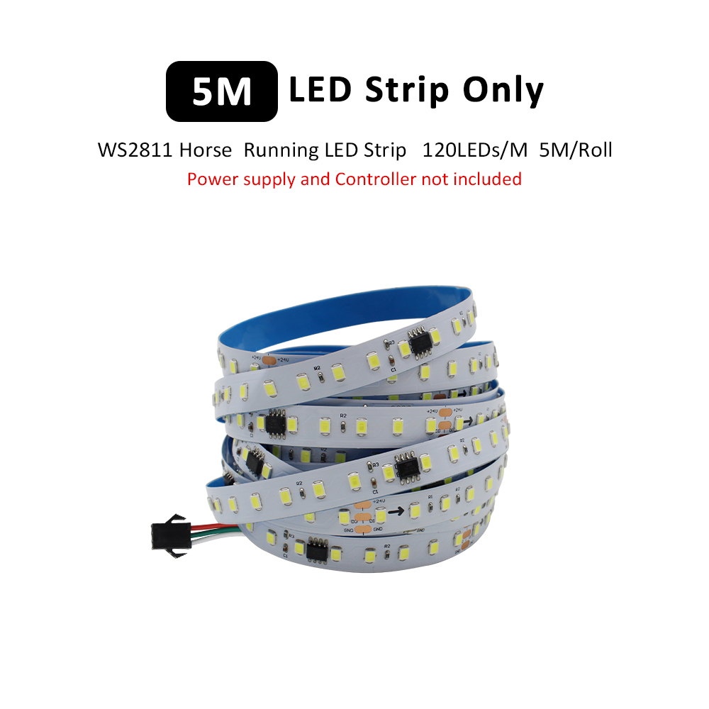 LED Running Water Strip Lights 24V 10M SMD 2835 WS2811 IC Pixel Chasing ...
