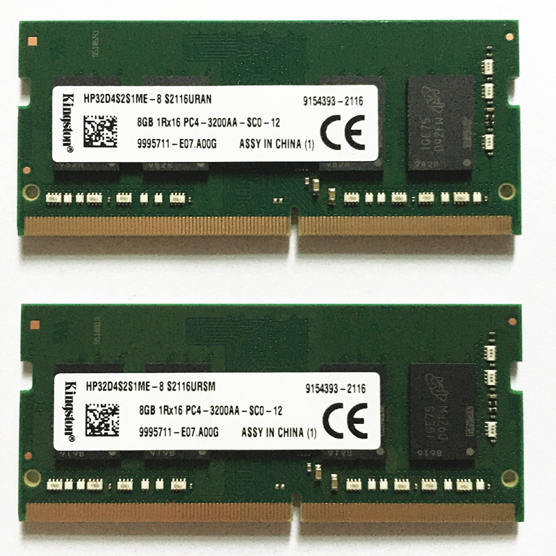 Kingston DDR4 RAMS 8GB 1Rx16 PC4-3200AA-SC0-12 DDR4 Laptop Memory ...